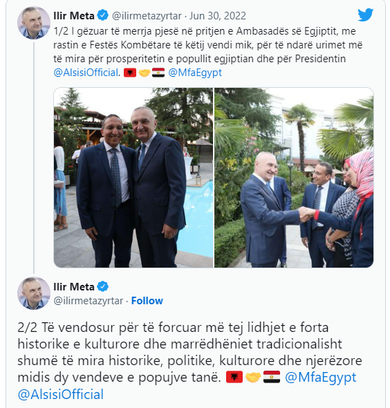 Meta prapë me ambasadoren Kim, krah për krah