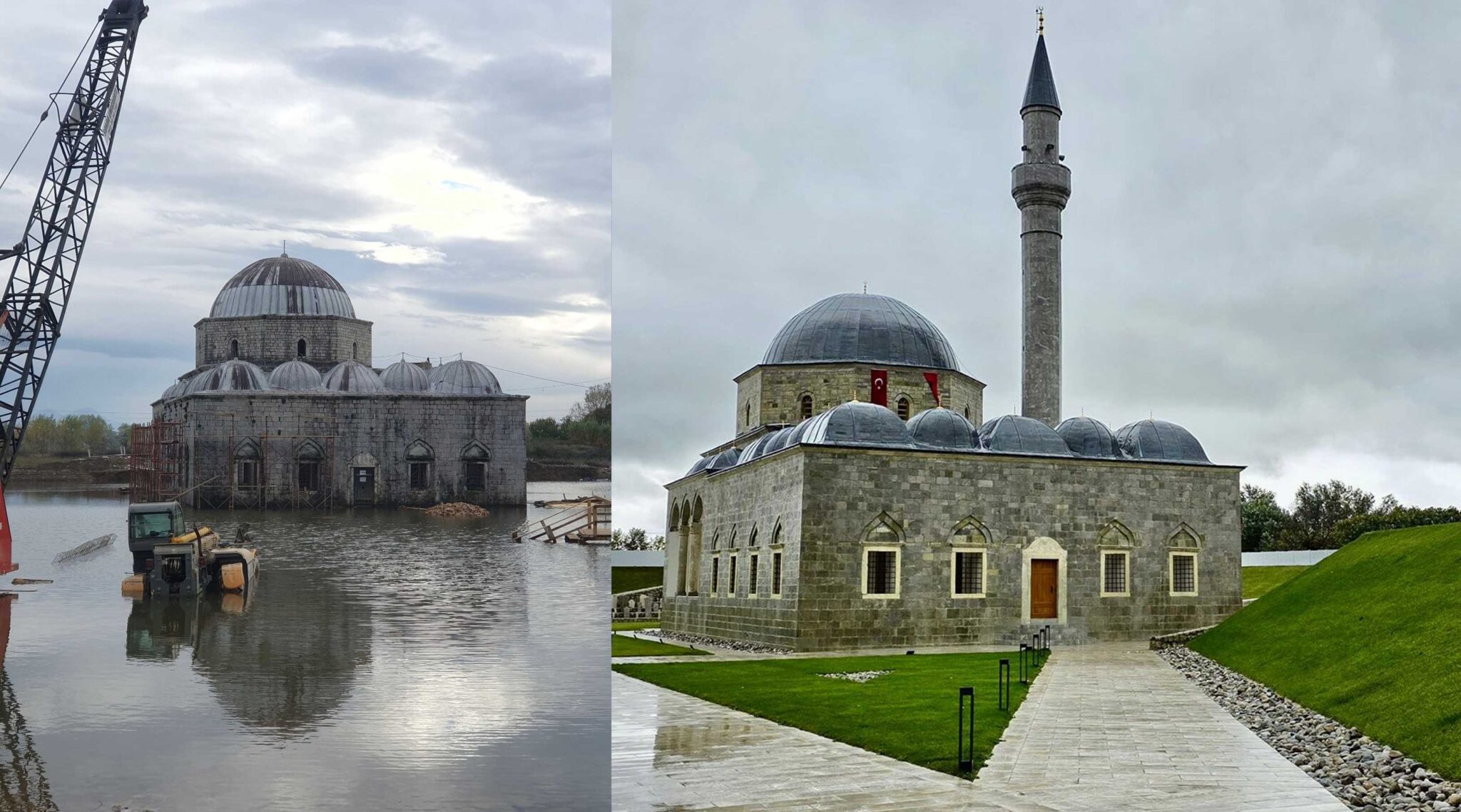 Xhamia e Plumbit, monumenti historik që la pas të shkuarën e përmbytjes ...